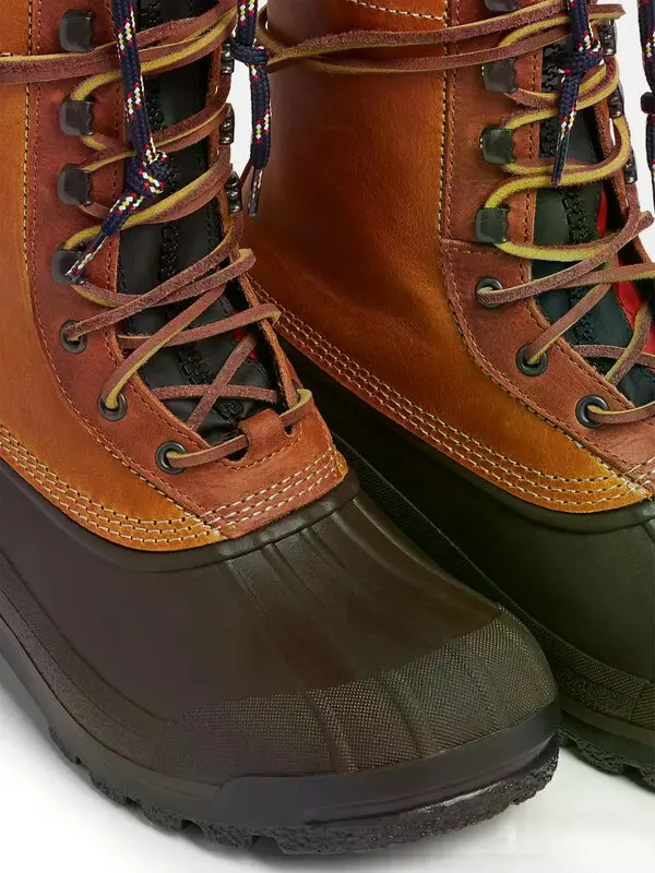 Dsquared2 Panelled Leather Boots - Brown