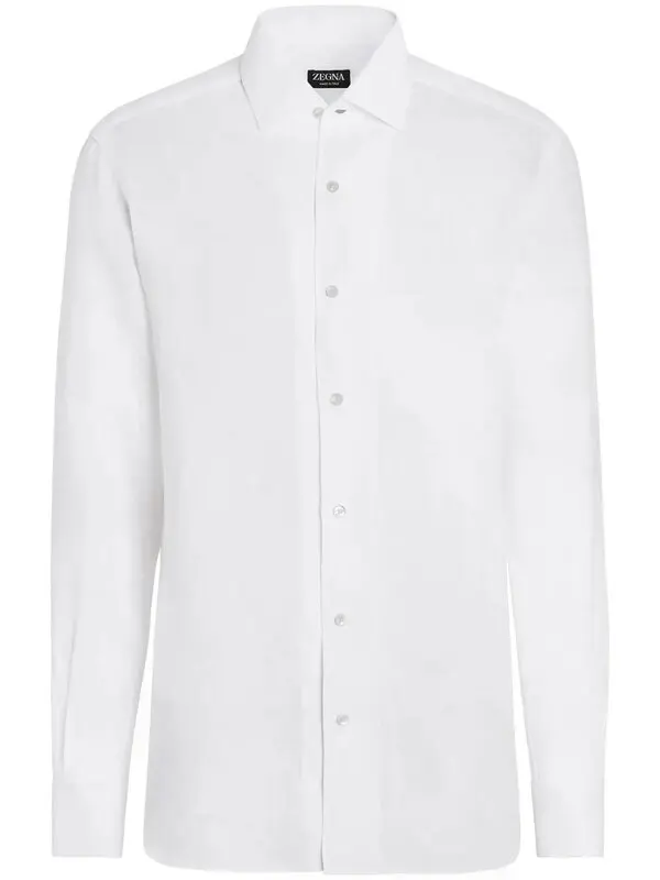 Zegna Long-sleeve Linen Shirt