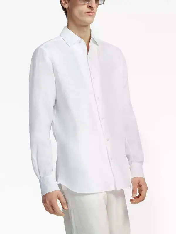 Zegna Long-sleeve Linen Shirt