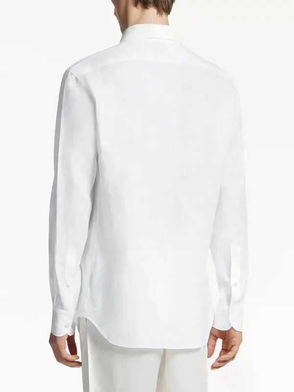 Zegna Long-sleeve Linen Shirt