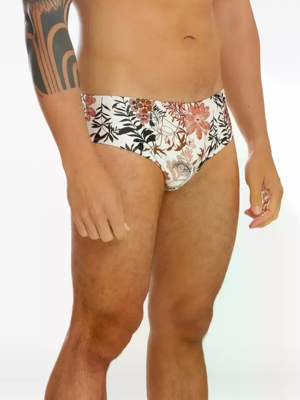 AMIR SLAMA Floral-print Swim Trunks