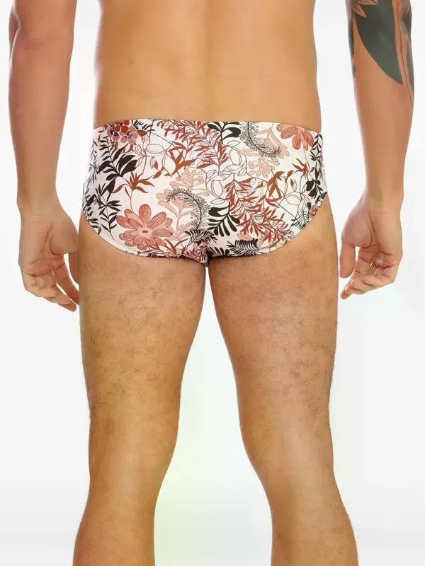 AMIR SLAMA Floral-print Swim Trunks