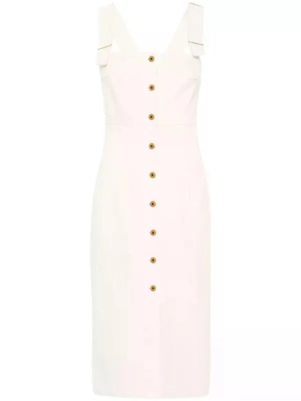 PATOU Denim Dungaree Dress - Neutrals