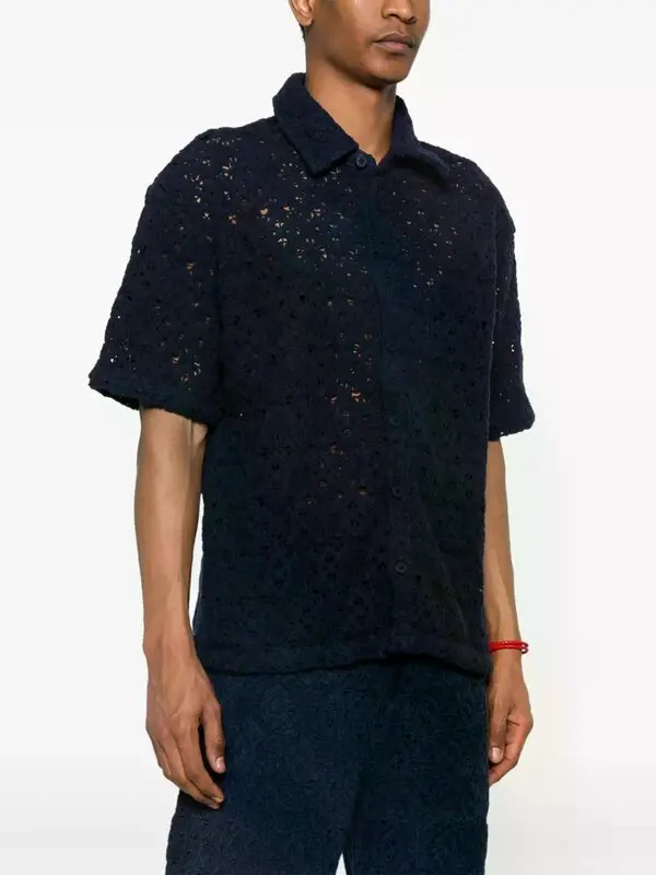 DAILY PAPER Lace Shield Shirt - Blue