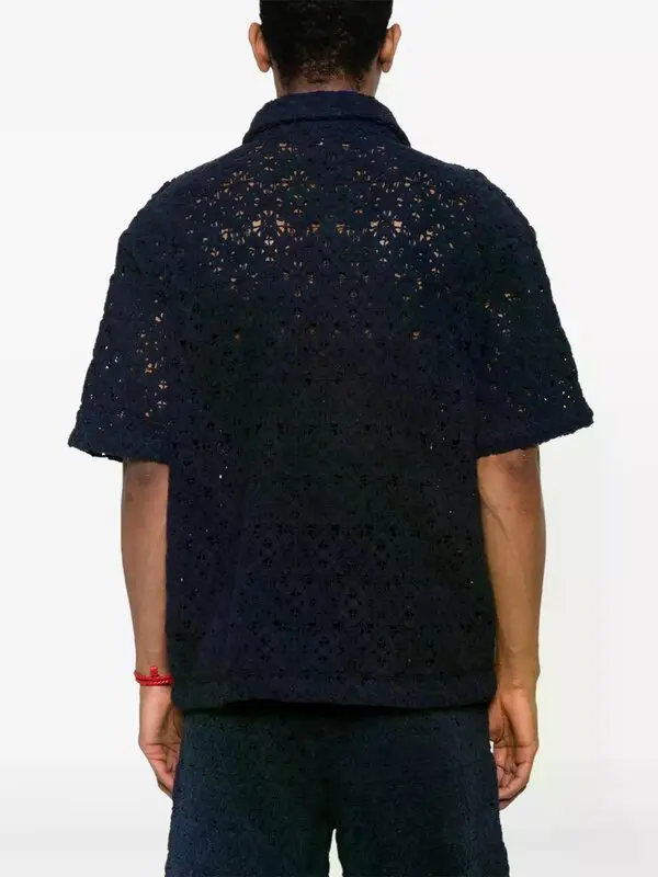 DAILY PAPER Lace Shield Shirt - Blue