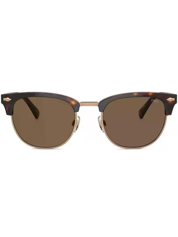 Polo Ralph Lauren Ph4217 Round-frame Sunglasses - Brown