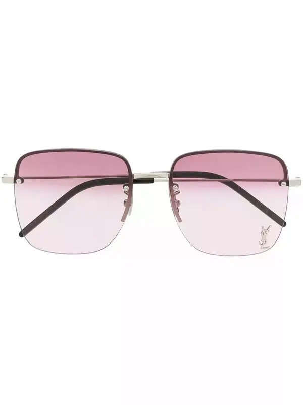 Saint Laurent Square-frame Sunglasses - Silver