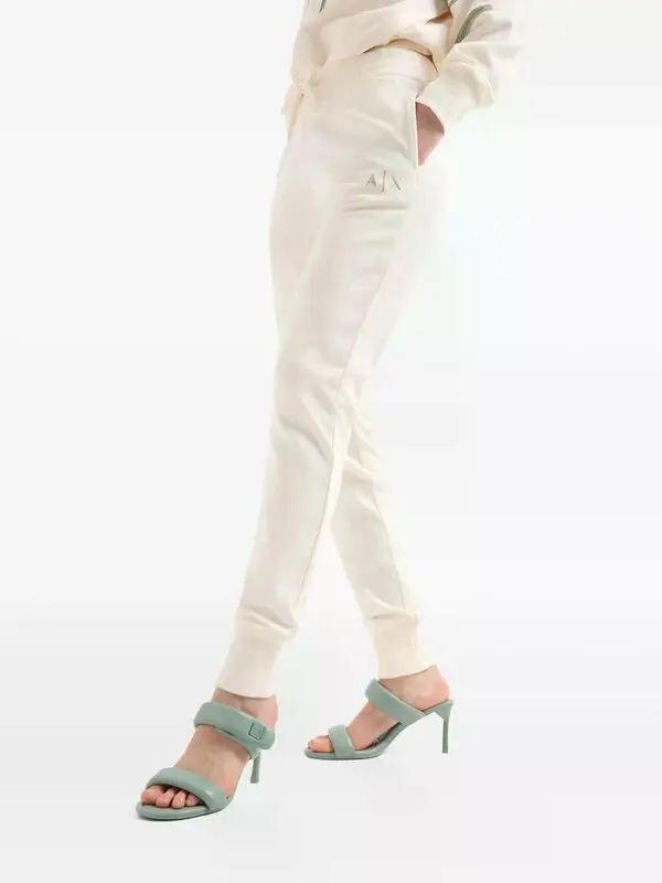 Armani Exchange Logo Print Drawstring Trousers - Neutrals