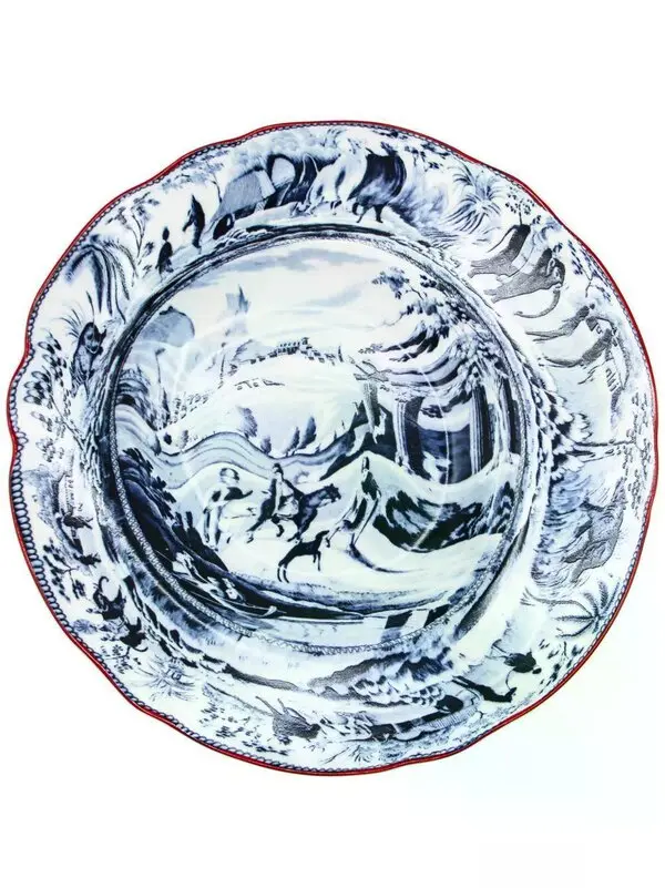 SELETTI X Diesel Classics On Acid Arabian Soup Plate - Blue