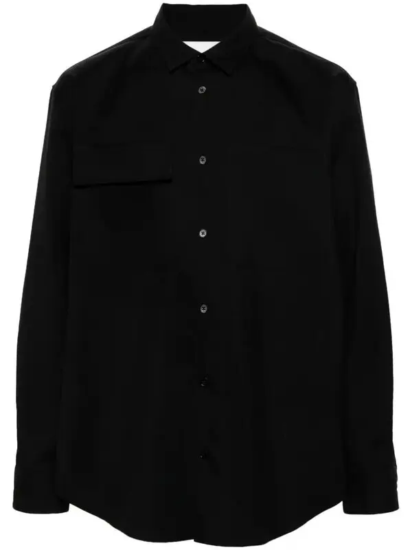 JIL SANDER Gabardine Virgin Wool Shirt