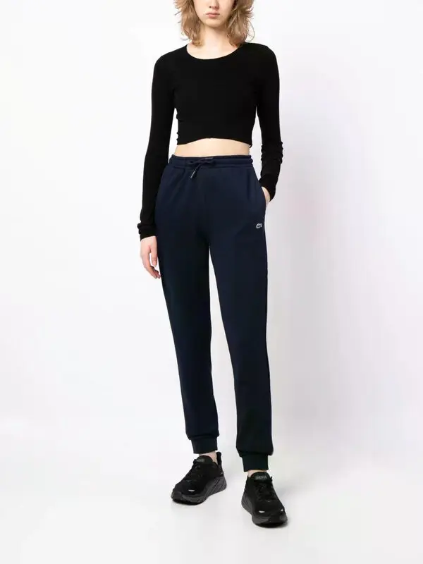 Lacoste High-waisted Slim-cut Track Pants - Blue