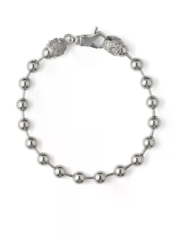 Emanuele Bicocchi Beaded Chain Bracelet - Silver