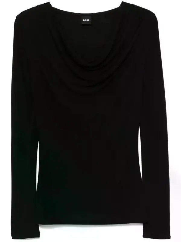 BOSS Cowl-neck Crepe Top
