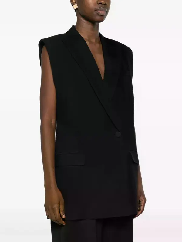 Fabiana Filippi Double-breasted Tailored Vest - Black