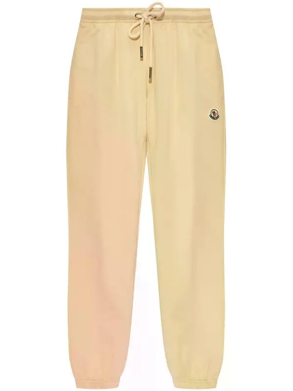Moncler Logo-patch Cotton Track Pants - Neutrals