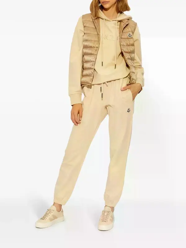 Moncler Logo-patch Cotton Track Pants - Neutrals