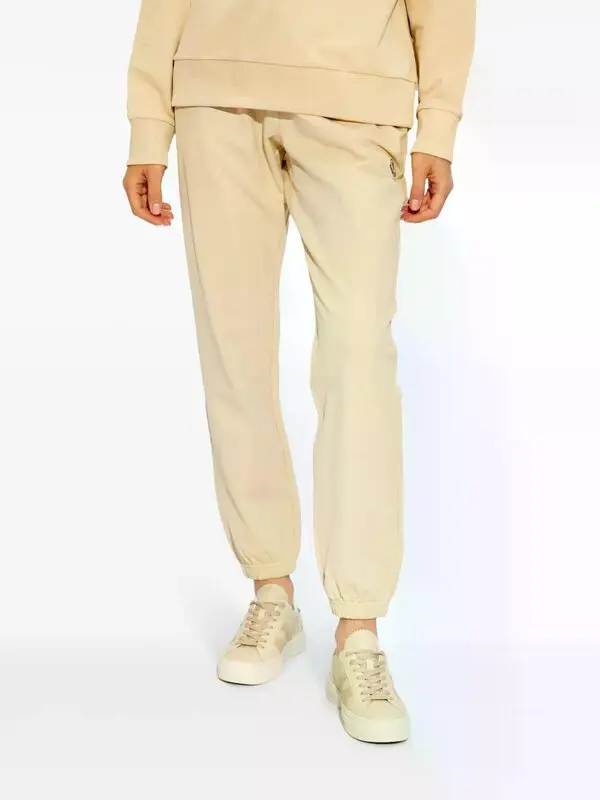 Moncler Logo-patch Cotton Track Pants - Neutrals