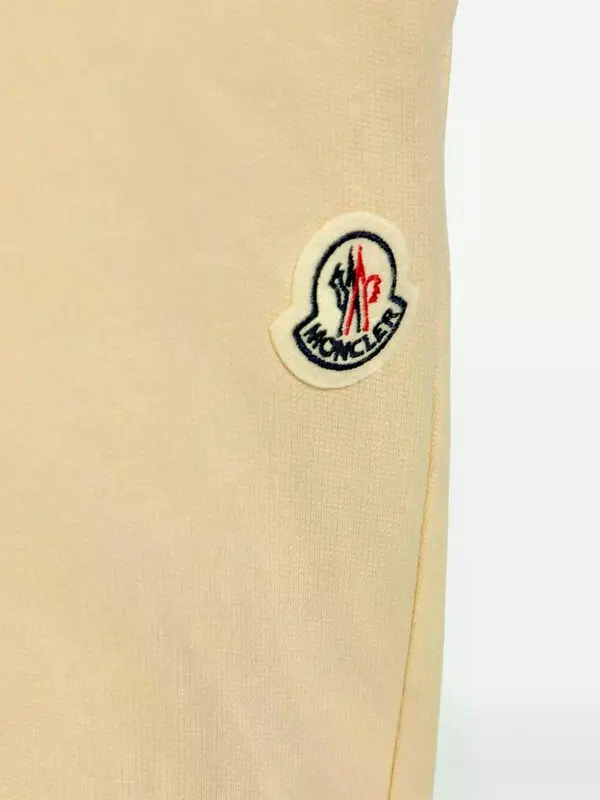 Moncler Logo-patch Cotton Track Pants - Neutrals