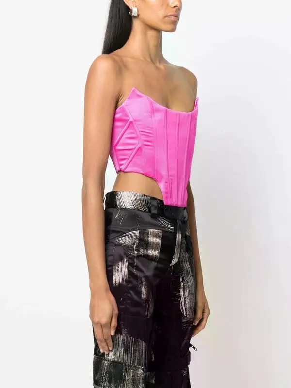 Giuseppe Di Morabito Strapless Satin Corset Top
