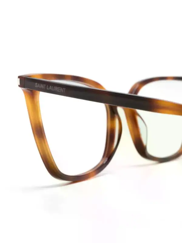 Saint Laurent Tortoiseshell Cat-eye Frame Glasses
