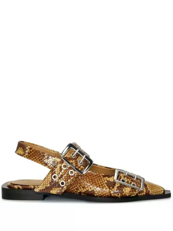 GANNI Ballet Flats - Brown