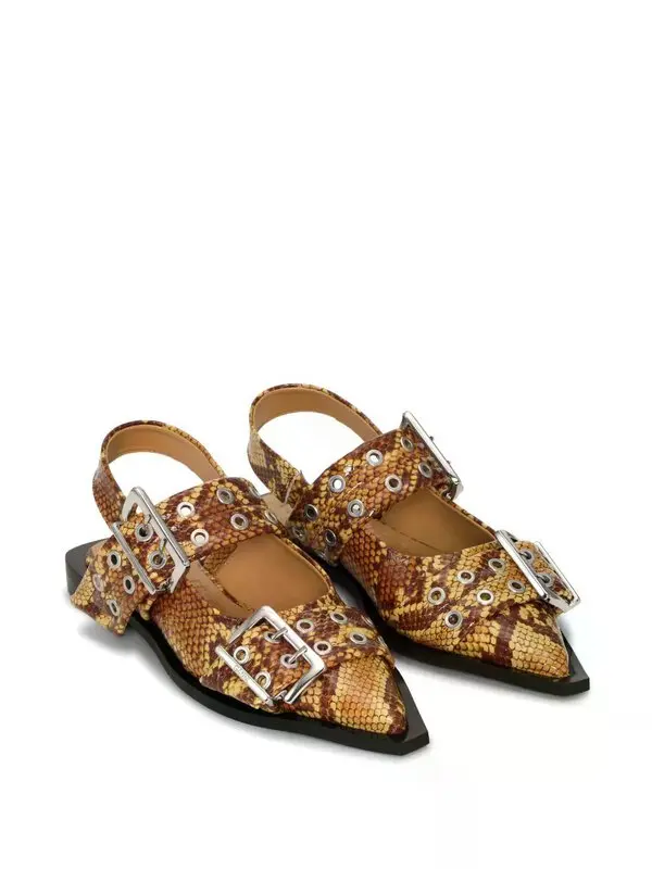 GANNI Ballet Flats - Brown