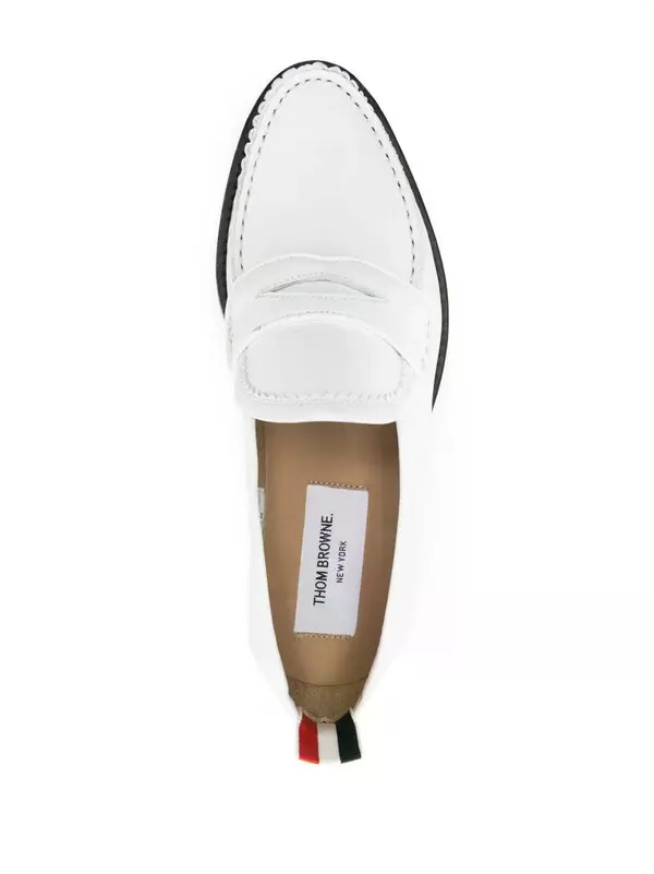 Thom Browne Varsity Leather Penny Loafers