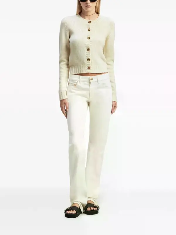 Palm Angels Curved-logo Wool-blend Cardigan