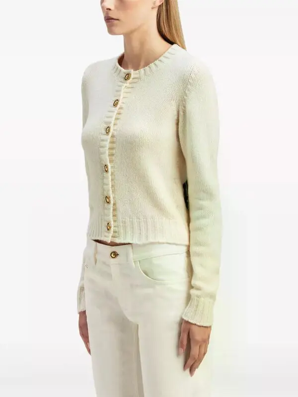 Palm Angels Curved-logo Wool-blend Cardigan