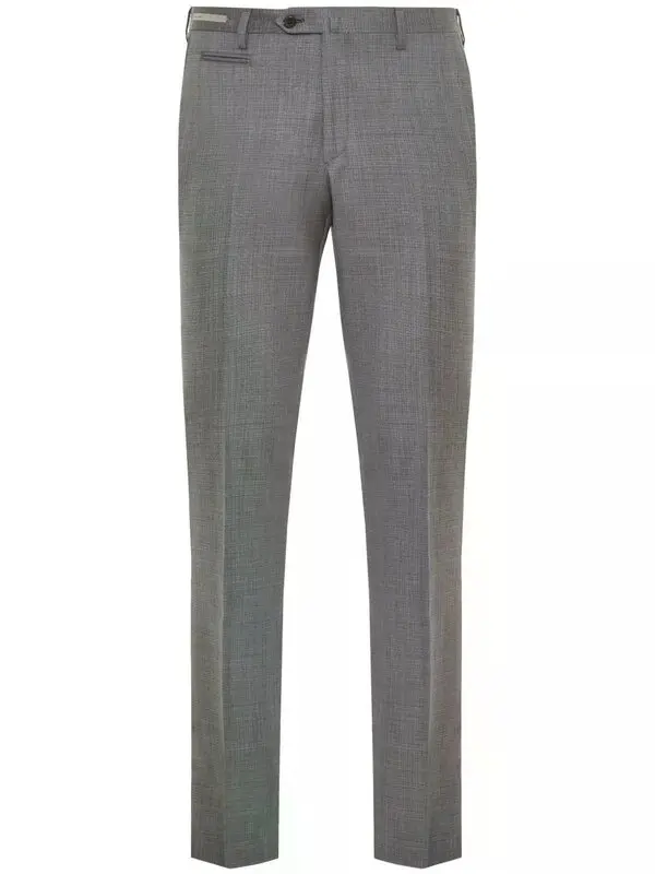 Corneliani Pressed-crease Wool Trousers