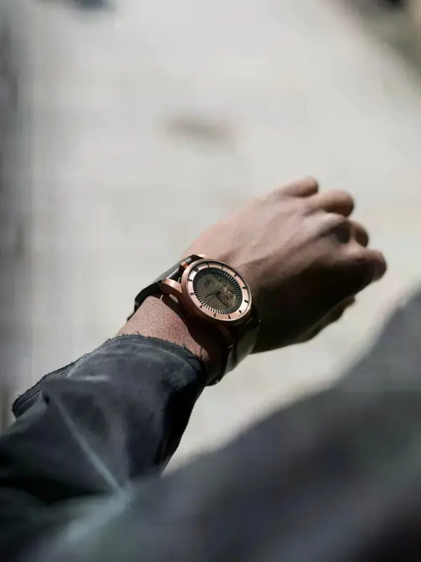 FOB PARIS Automatic Watch With Black Stainless Steel Bracelet - Brown