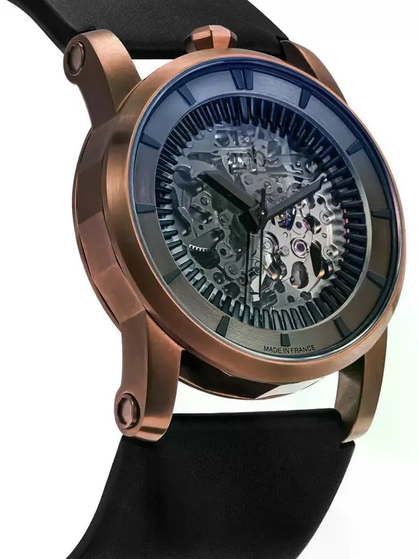 FOB PARIS Automatic Watch With Black Stainless Steel Bracelet - Brown
