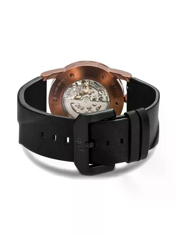 FOB PARIS Automatic Watch With Black Stainless Steel Bracelet - Brown