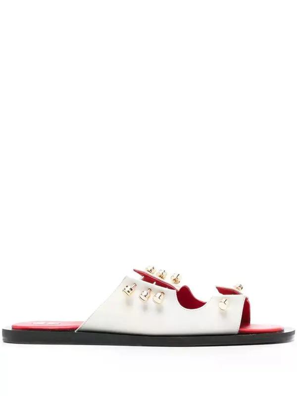 HARDOT Move On Leather Sandals - White