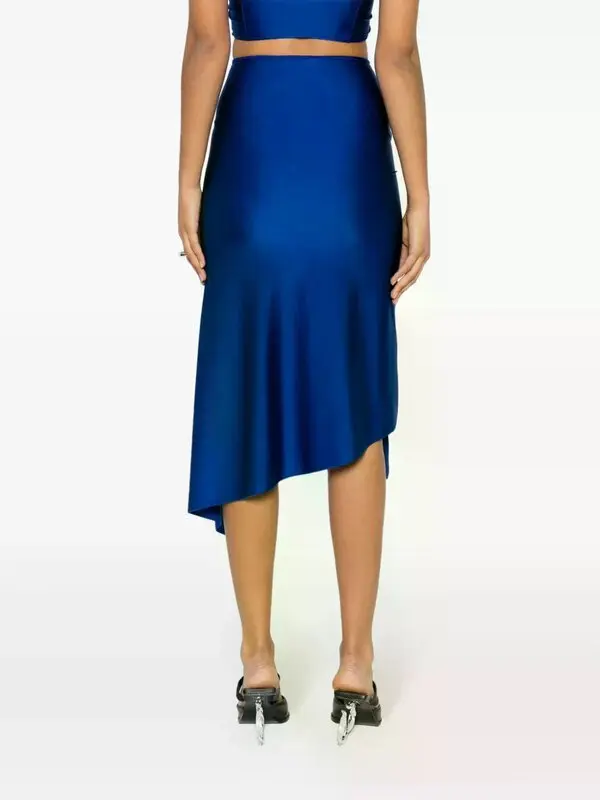 Coperni Floral-appliqué Asymmetric Midi Skirt