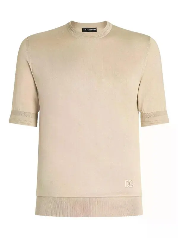 Dolce & Gabbana Silk T-shirt - Neutrals