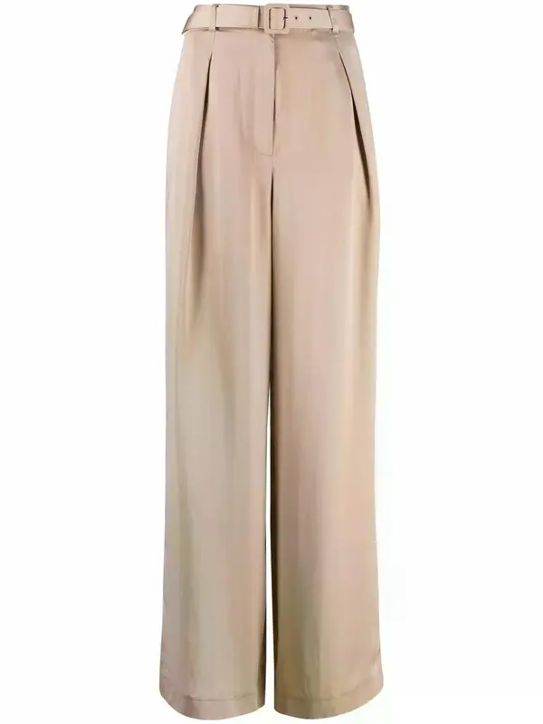 SELF-PORTRAIT Belted Wide-leg Trousers