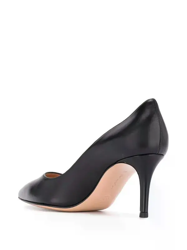 GIANVITO ROSSI Pointed Mid-heel Pumps - Black