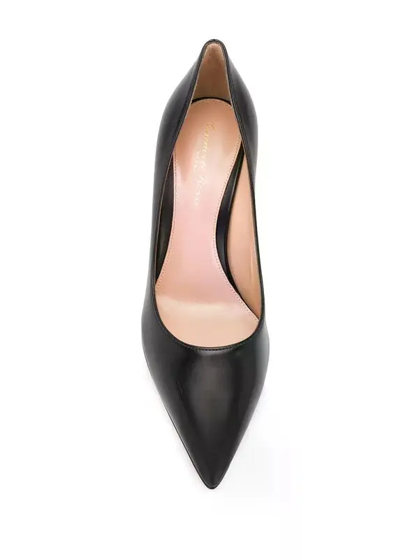 GIANVITO ROSSI Pointed Mid-heel Pumps - Black