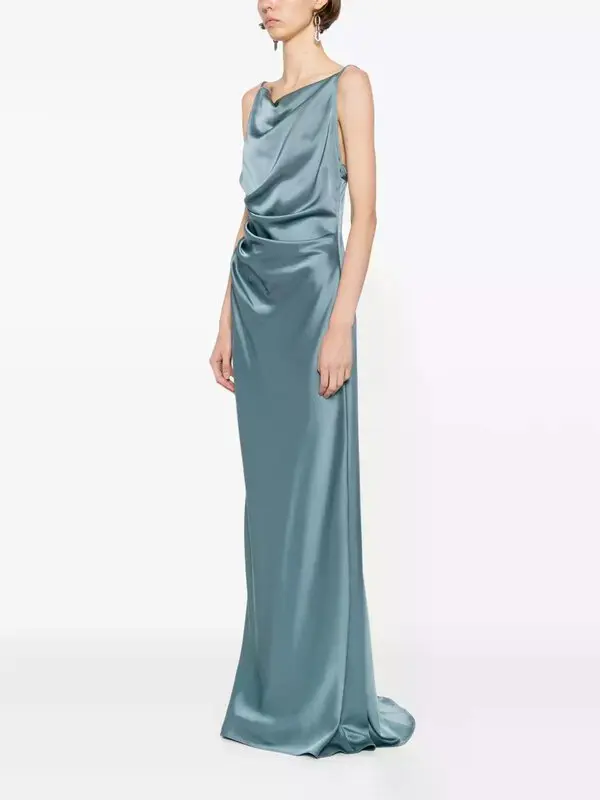 Amsale Spaghetti-strap Low-back Dress