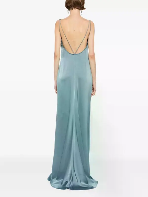 Amsale Spaghetti-strap Low-back Dress