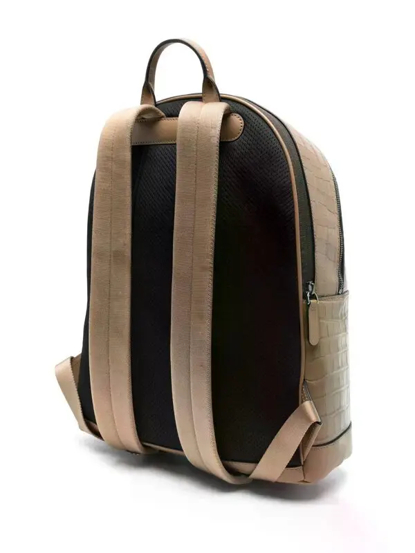 Michael Kors Hudson Embossed Crocodile Effect Backpack