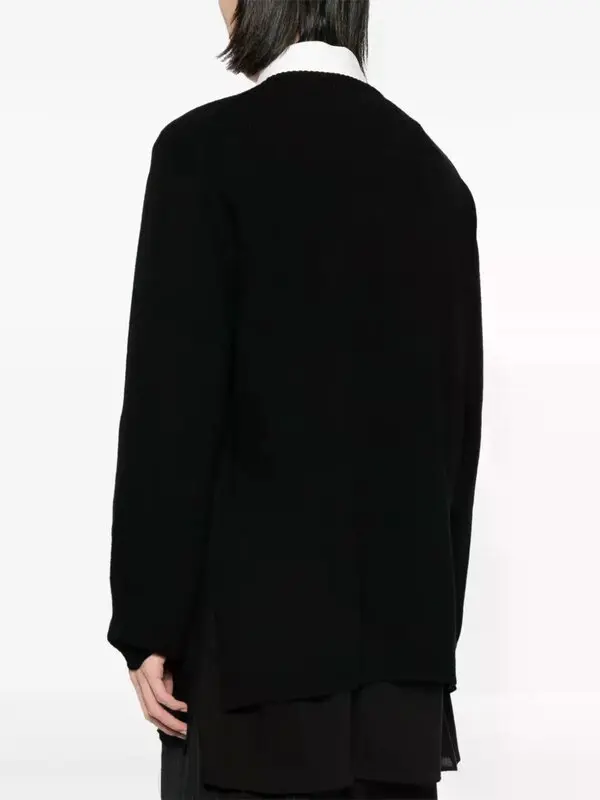 Yohji Yamamoto Button-up Wool Jumper