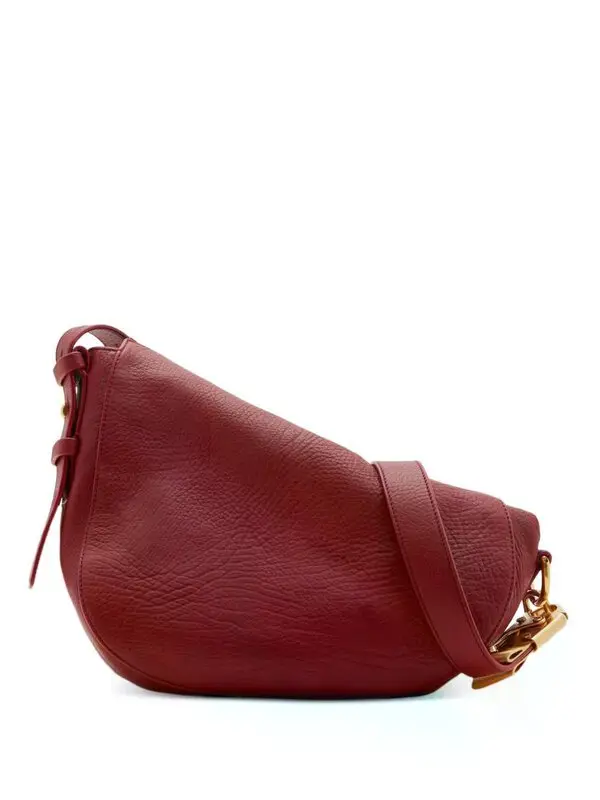 Burberry Small Knight Leather Shoulder Bag - Red
