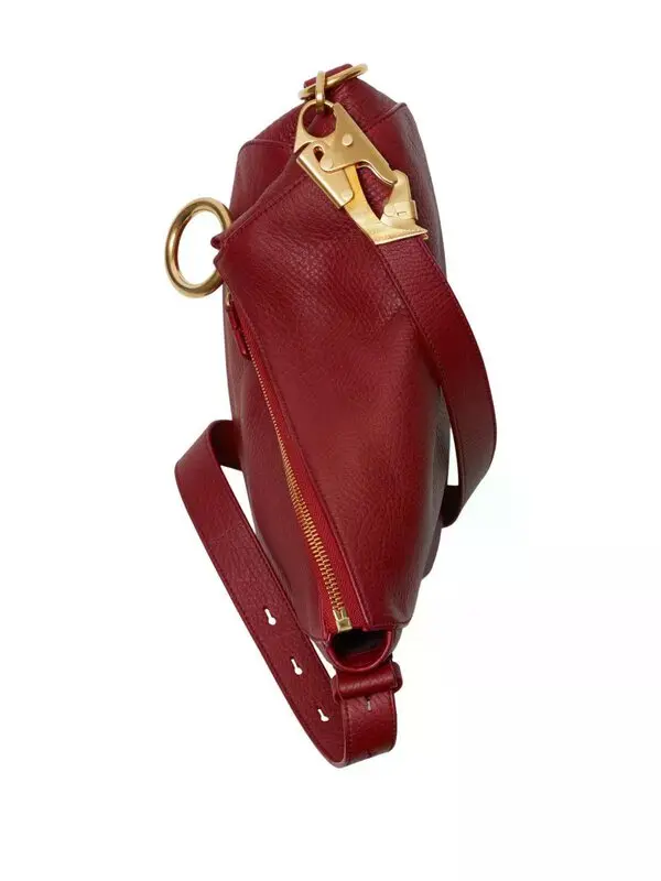 Burberry Small Knight Leather Shoulder Bag - Red