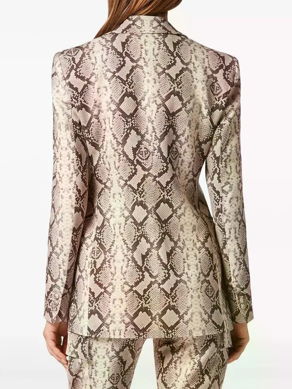 Philipp Plein Python-print Satin Blazer