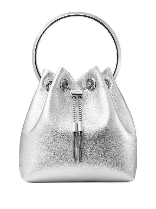 JIMMY CHOO Bon Bon Drawstring Mini Bag - Silver