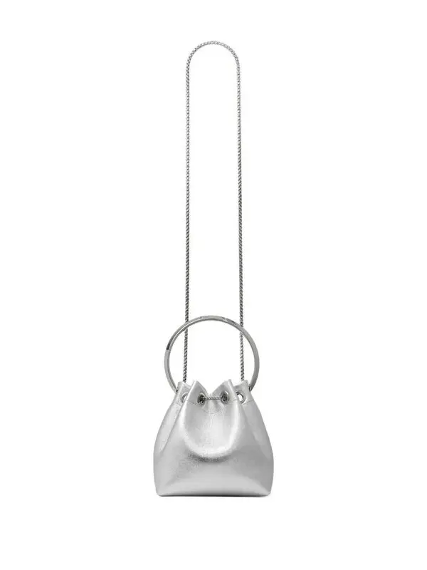 JIMMY CHOO Bon Bon Drawstring Mini Bag - Silver
