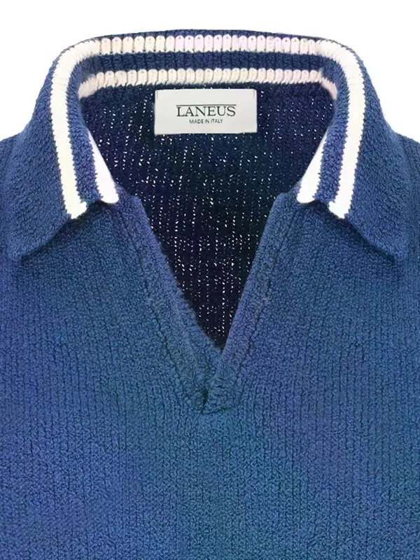 LANEUS Knitted Polo Shirt