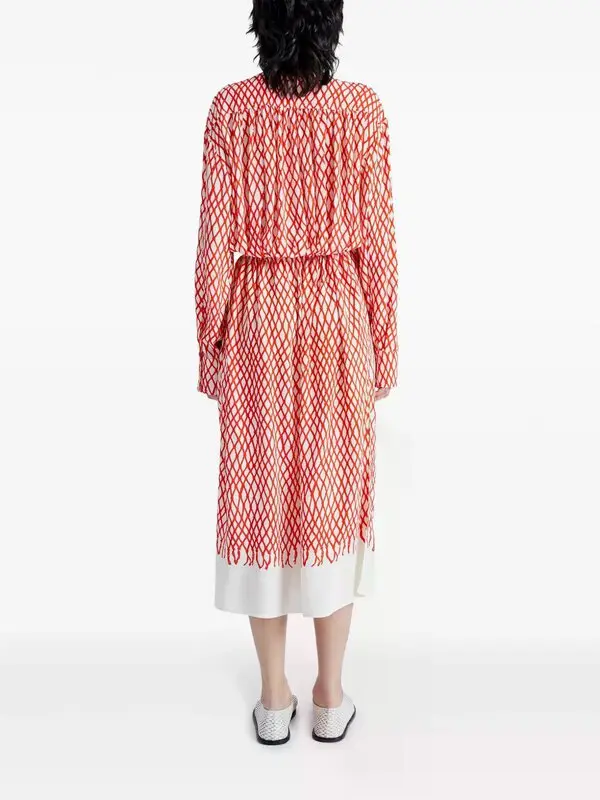 Proenza Schouler Abstract-print Midi Dress